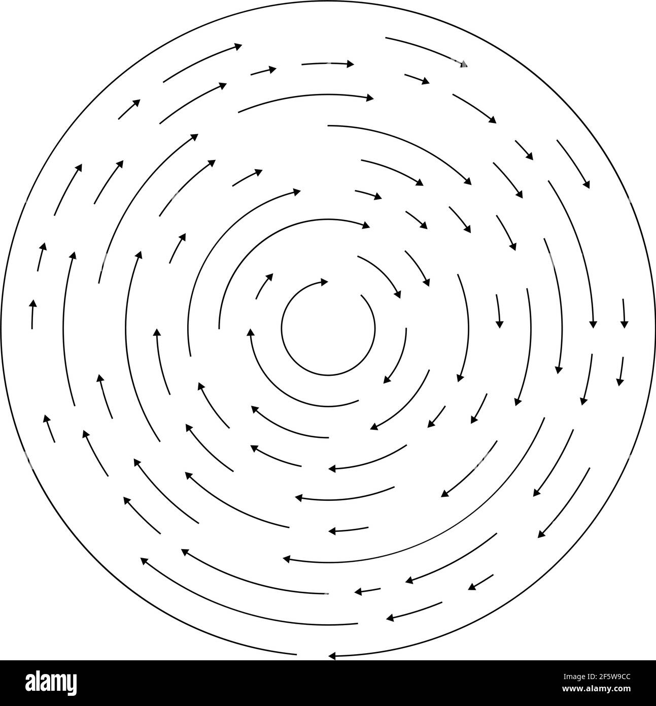 Spinning circular, circle arrows element — Stock vector illustration ...