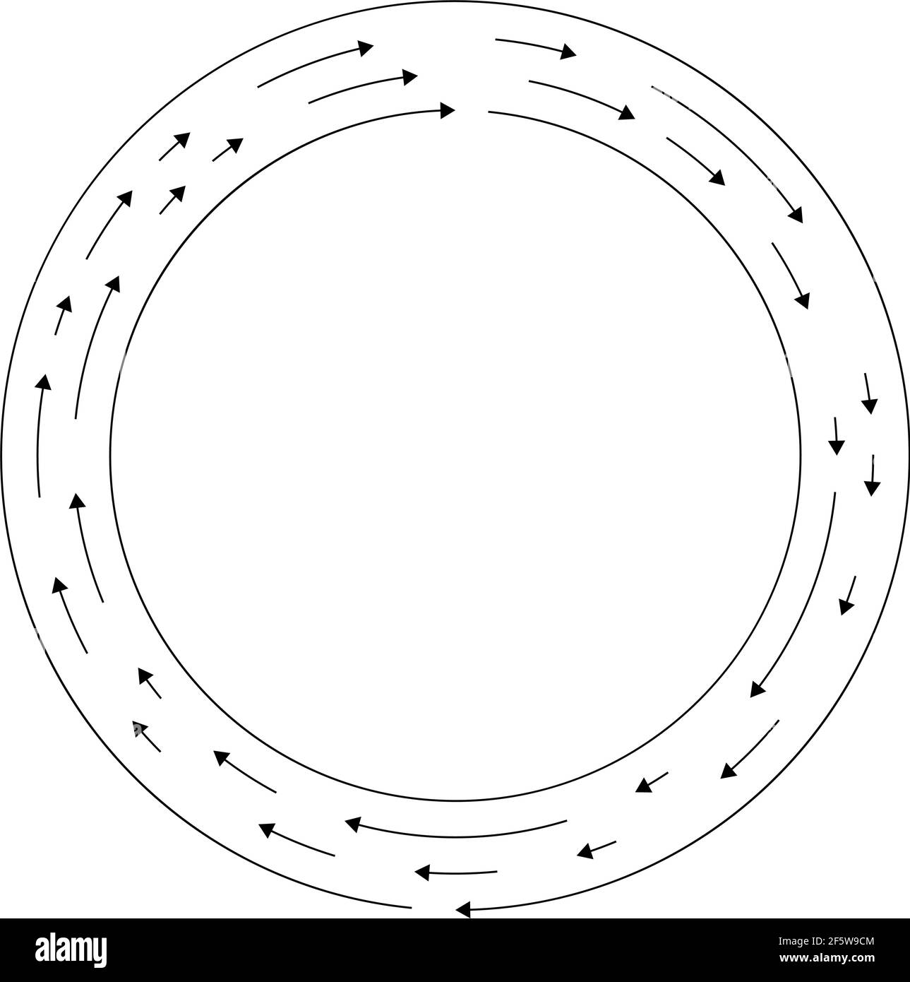 Spinning circular, circle arrows element — Stock vector illustration ...