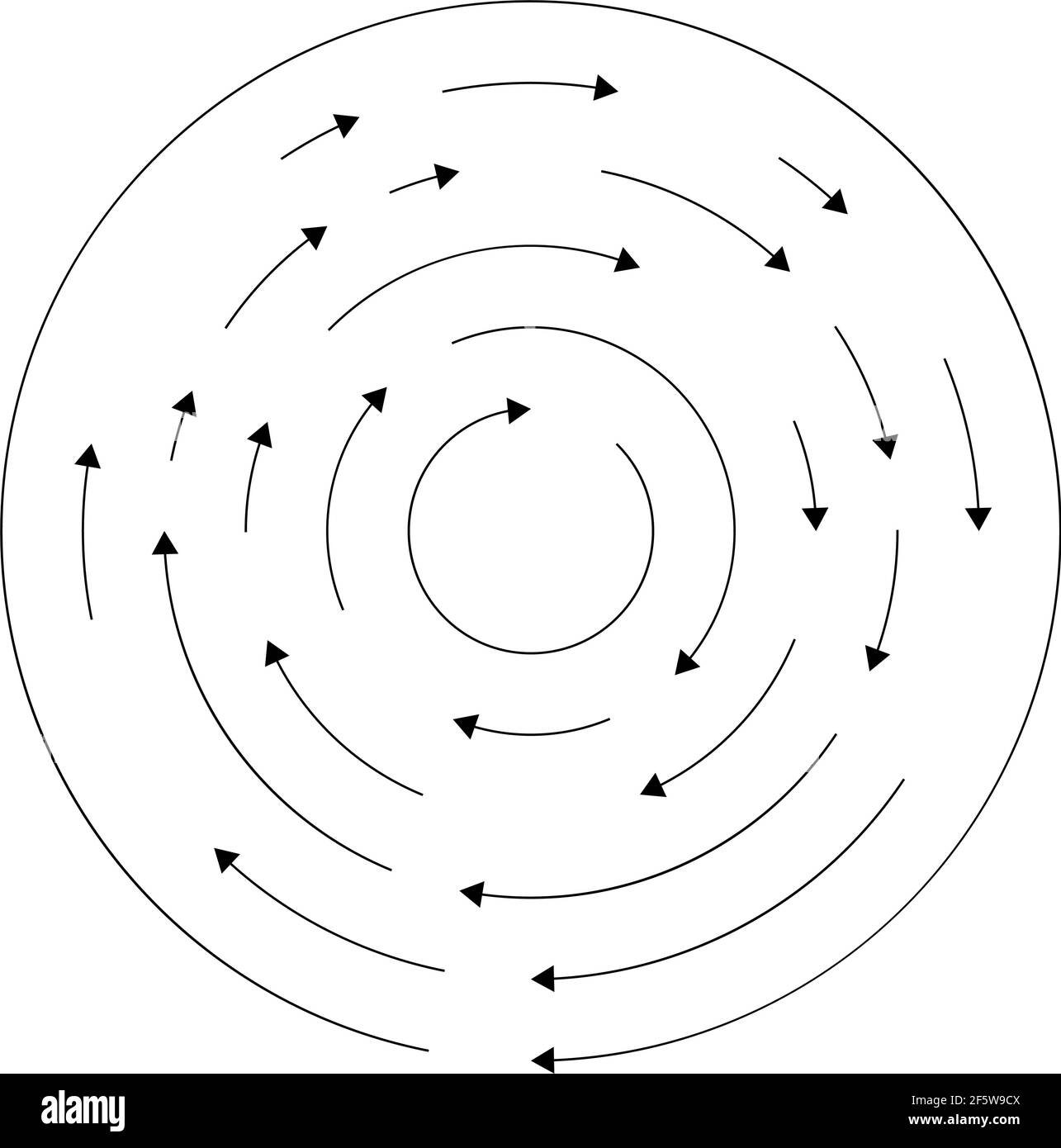 Spinning circular, circle arrows element — Stock vector illustration ...