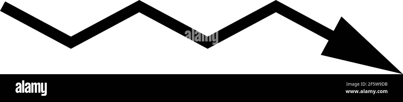 Fluctuating arrow, curvy, zig-zag, criss-cross arrow shape element ...