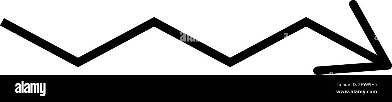 Fluctuating arrow, curvy, zig-zag, criss-cross arrow shape element ...