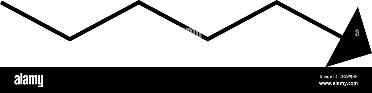 Fluctuating arrow, curvy, zig-zag, criss-cross arrow shape element ...