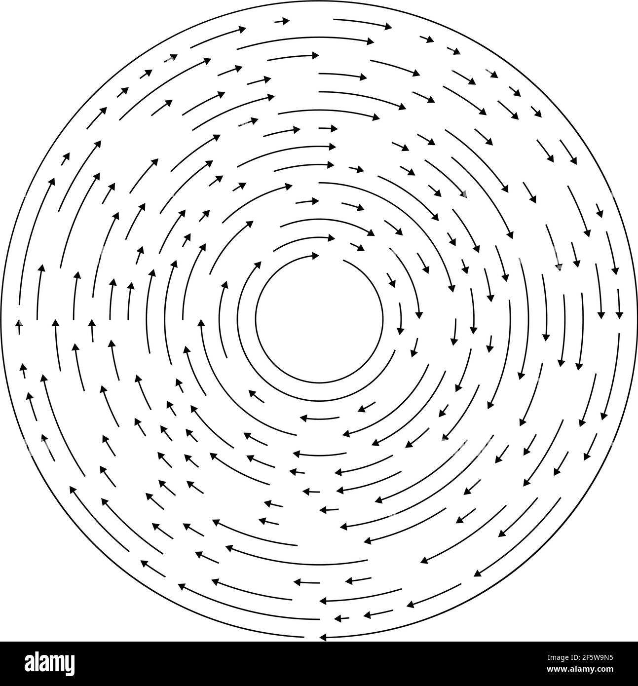 Spinning circular, circle arrows element — Stock vector illustration ...