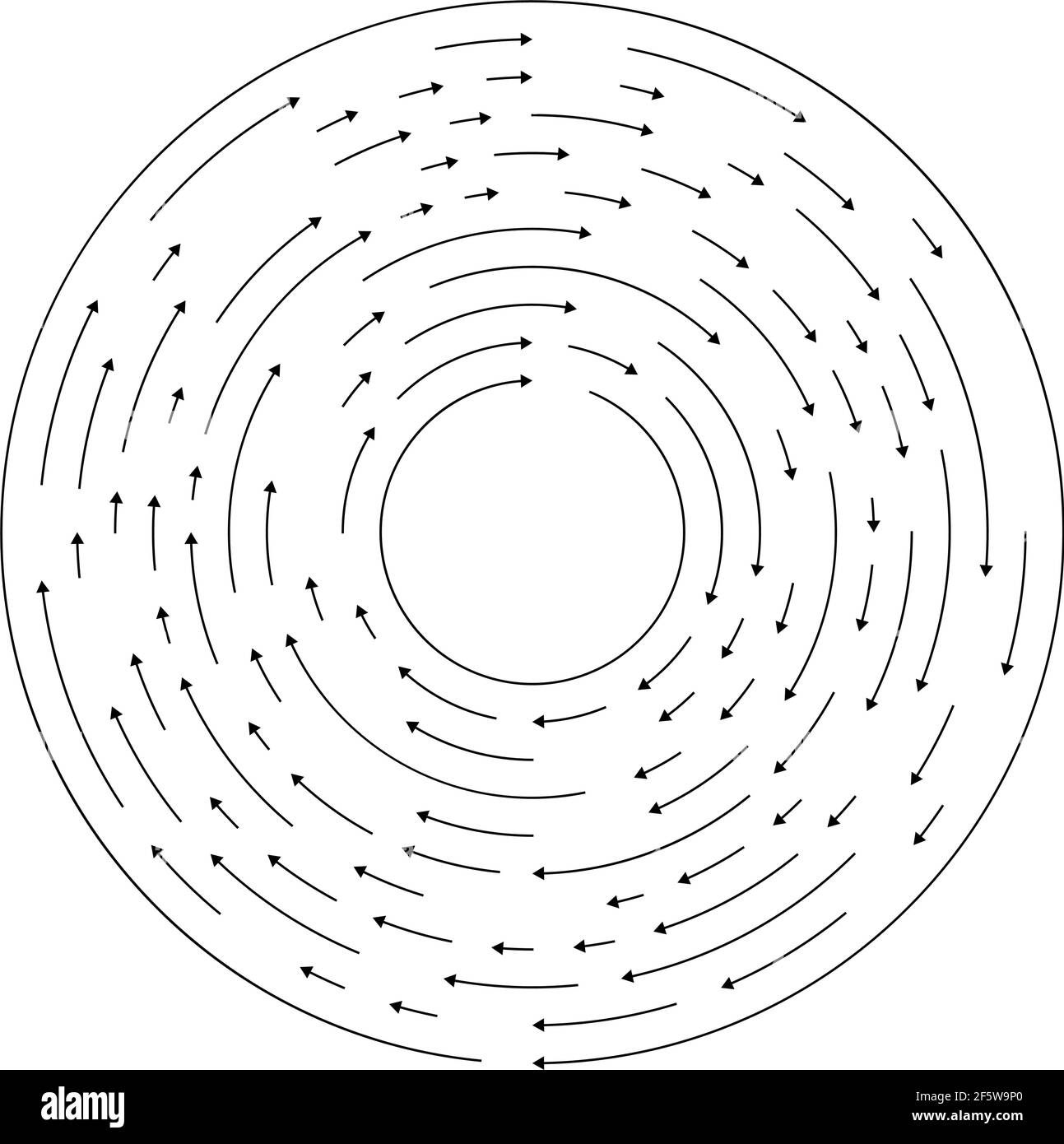 Spinning circular, circle arrows element — Stock vector illustration ...