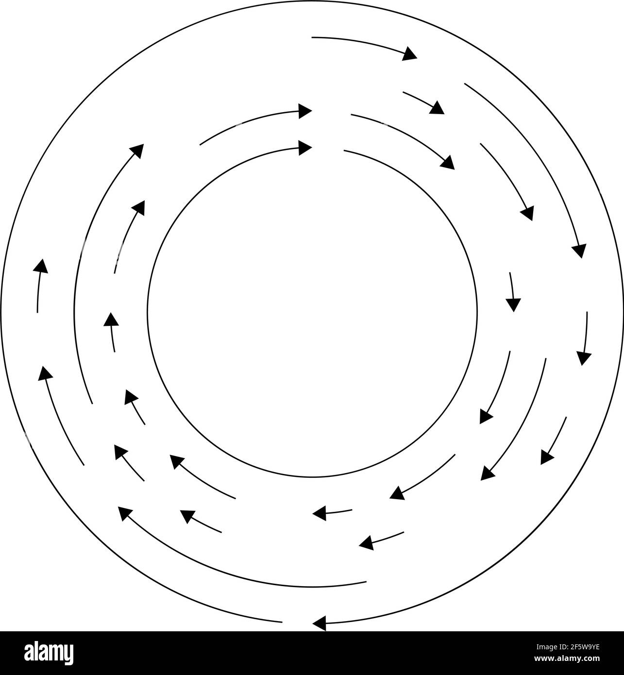 Spinning circular, circle arrows element — Stock vector illustration ...