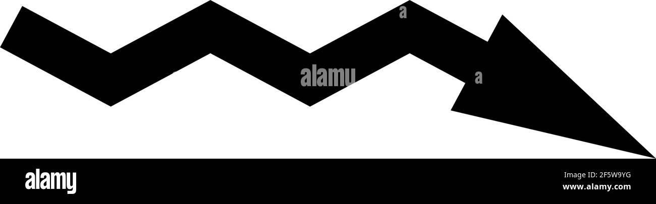 Fluctuating arrow, curvy, zig-zag, criss-cross arrow shape element ...