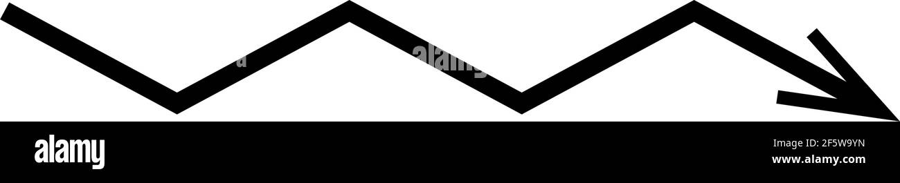 Fluctuating arrow, curvy, zig-zag, criss-cross arrow shape element ...