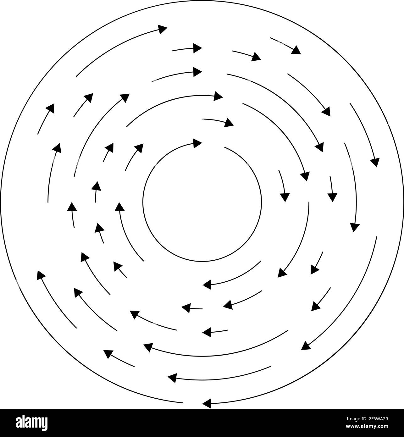 Spinning circular, circle arrows element — Stock vector illustration ...