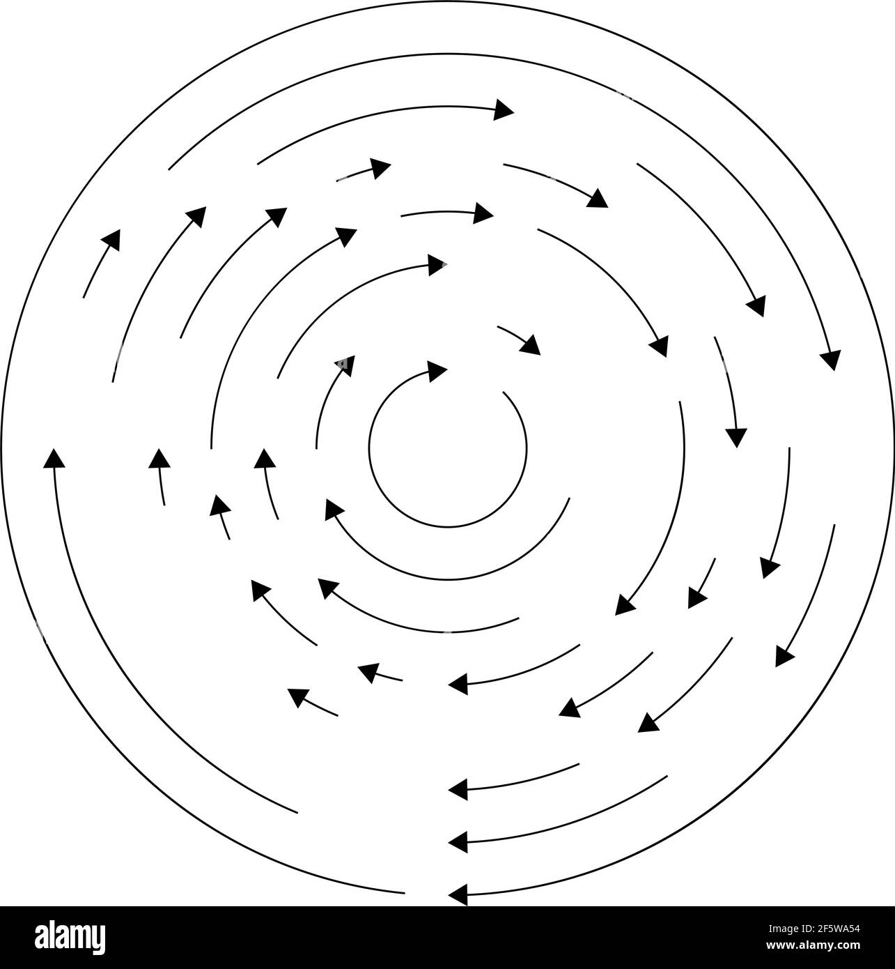 Spinning circular, circle arrows element — Stock vector illustration ...
