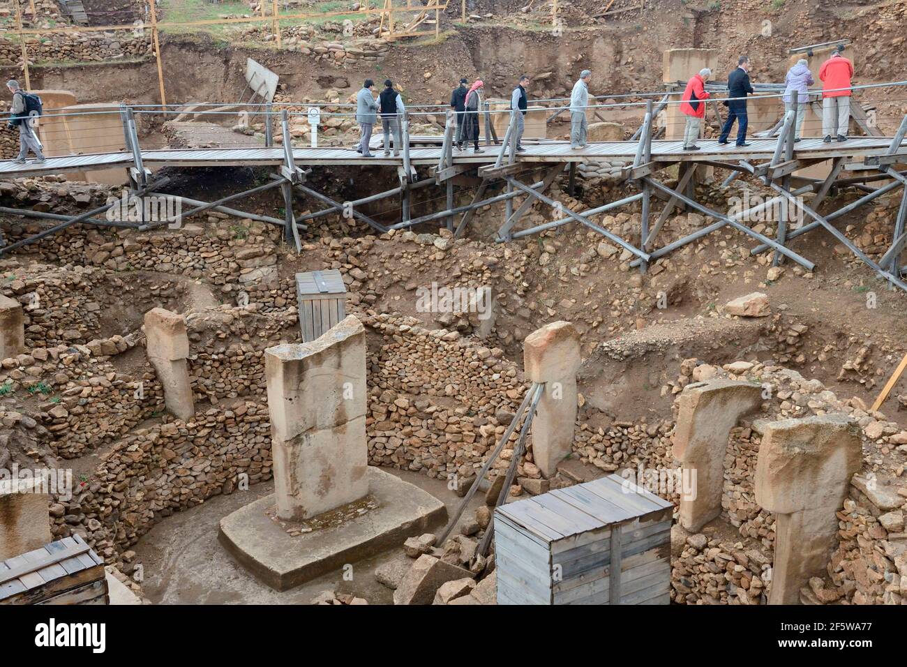 Goebekli Tepe, Mesopotamia, site, stone-age mountain sanctuary from the 10th to 9th millennium ...