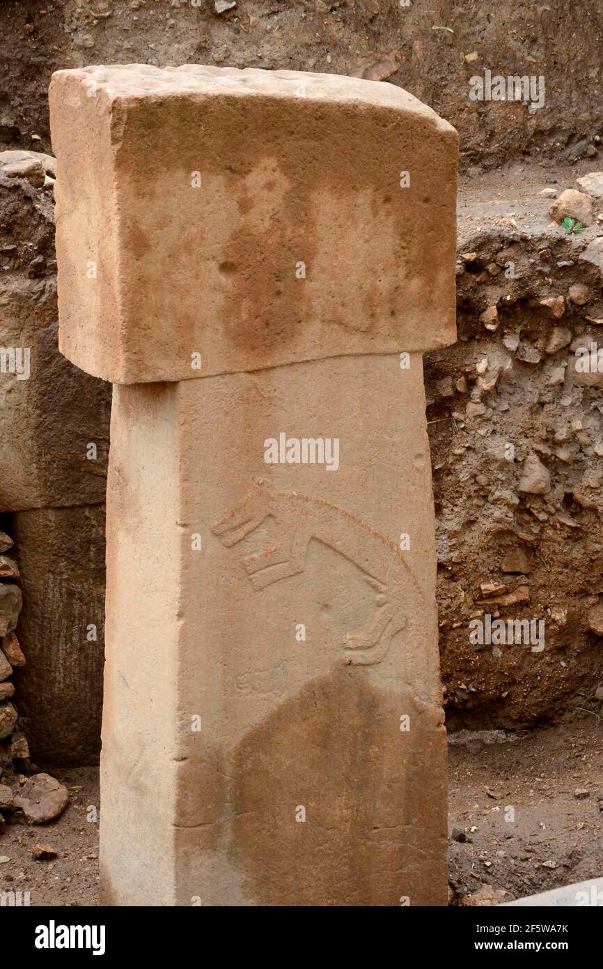 Goebekli Tepe, Mesopotamia, site, stone-age mountain sanctuary from the ...