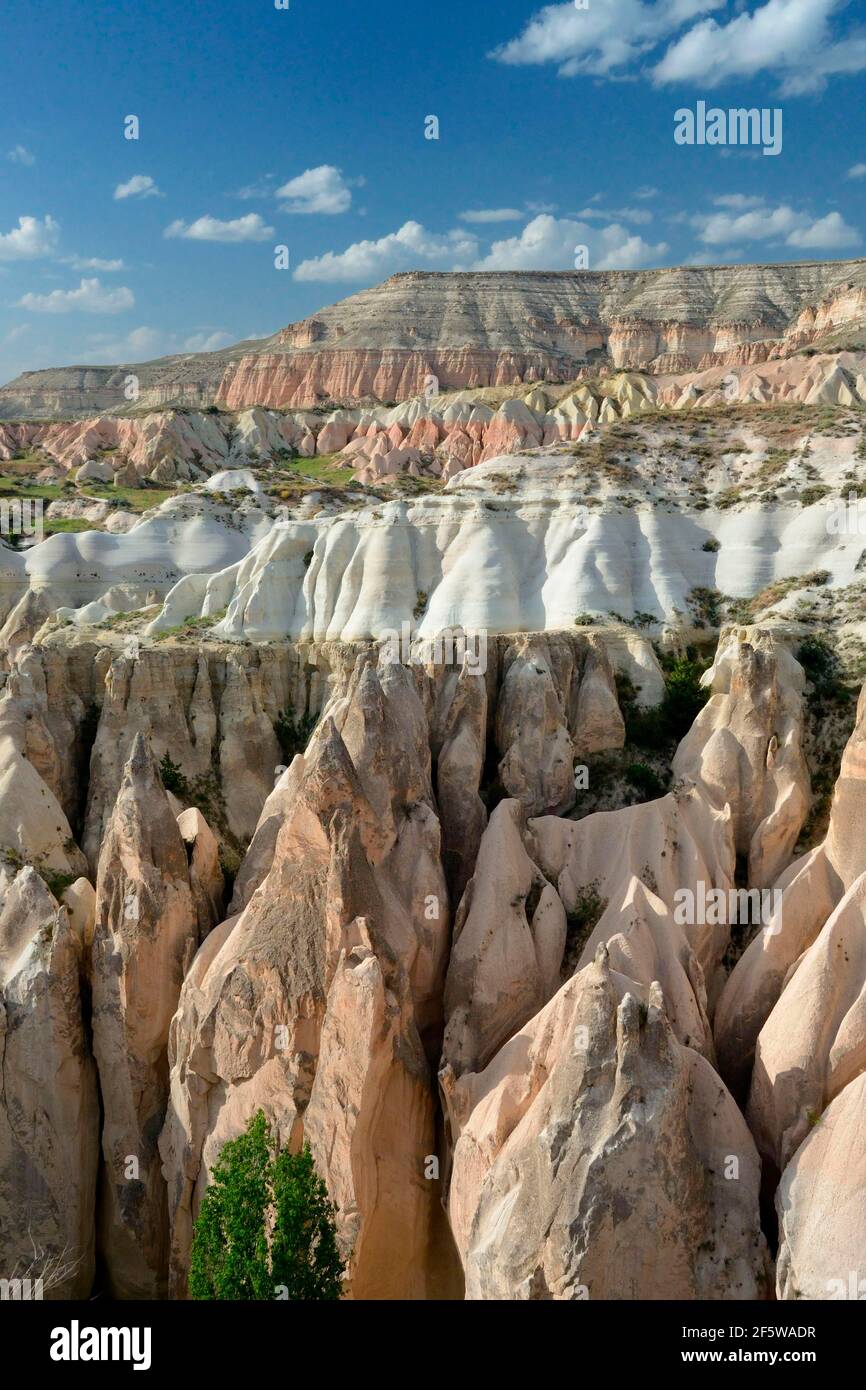 Tuff landscape, Erosion valley, Rose Valley, Cappadocia, Anatolia ...