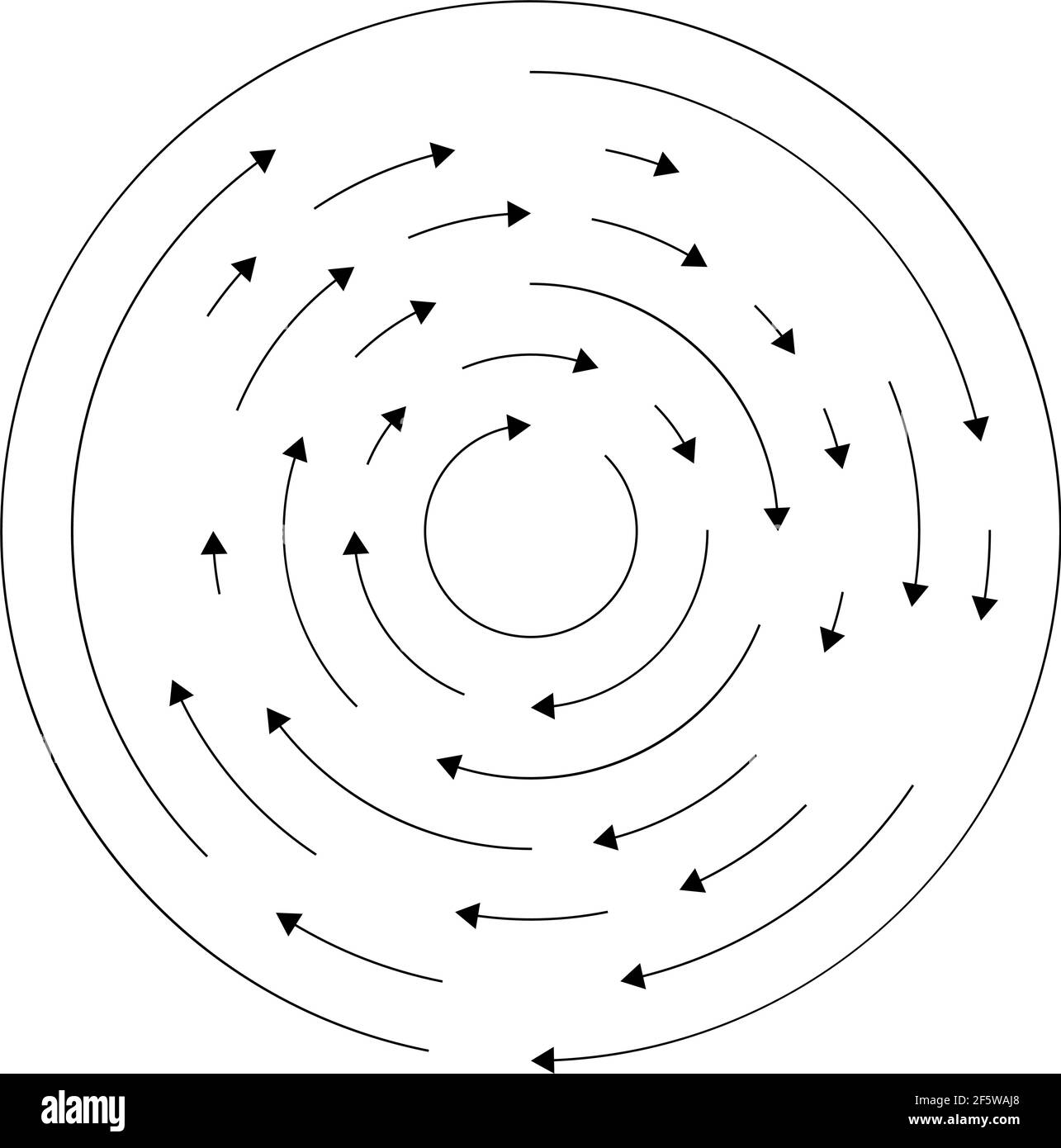 Spinning circular, circle arrows element — Stock vector illustration ...
