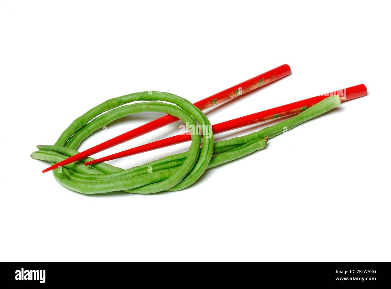 Cowpeas (Vigna unguiculata) bean, beans, Thai beans, chopsticks ...