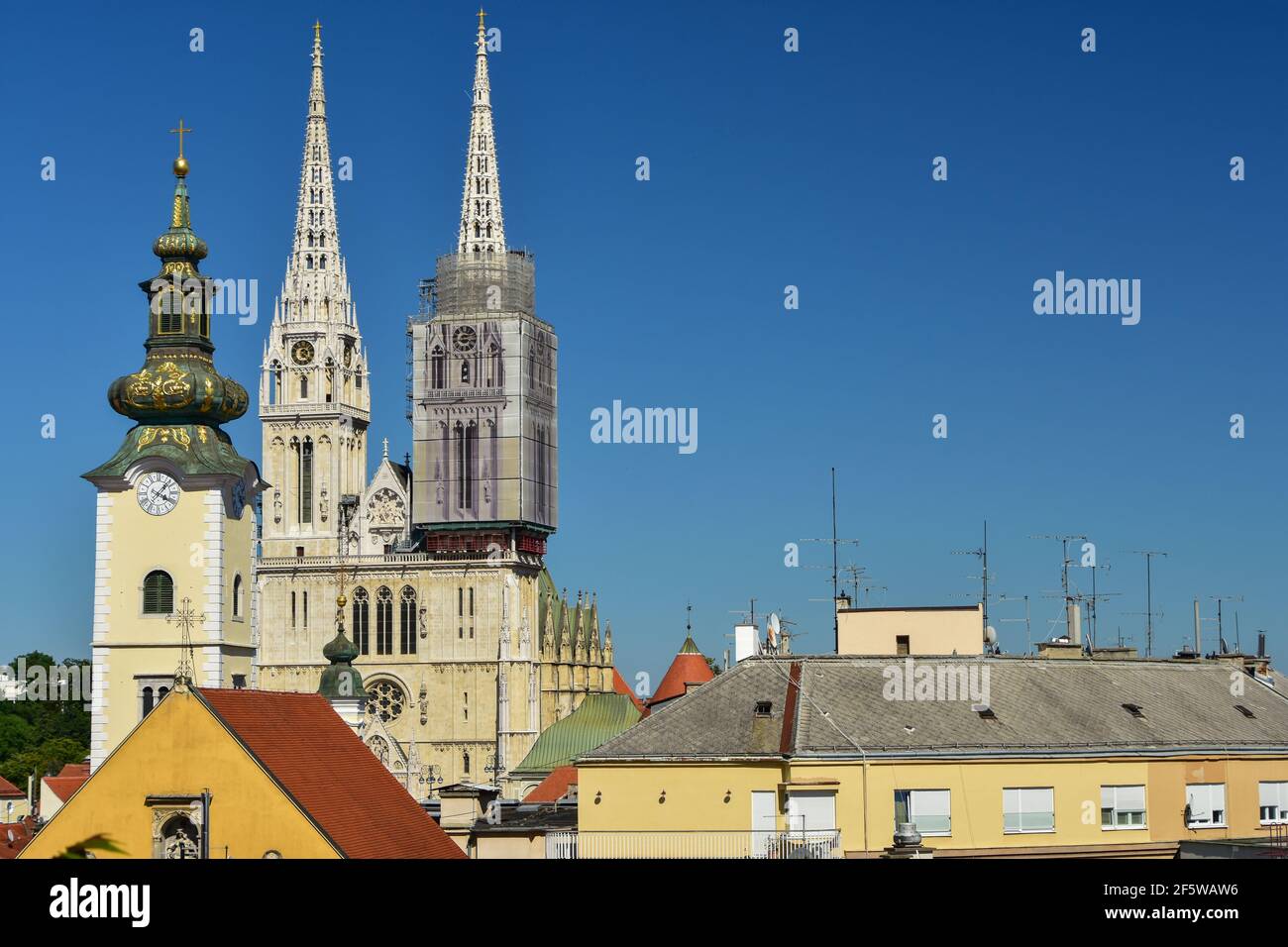 Zagreb Cathedral is the tallest building in Croatia Stock Photo - Alamy