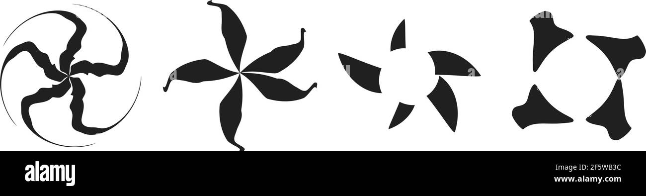 Abstract horizontal, oblong and long vector illustration element ...