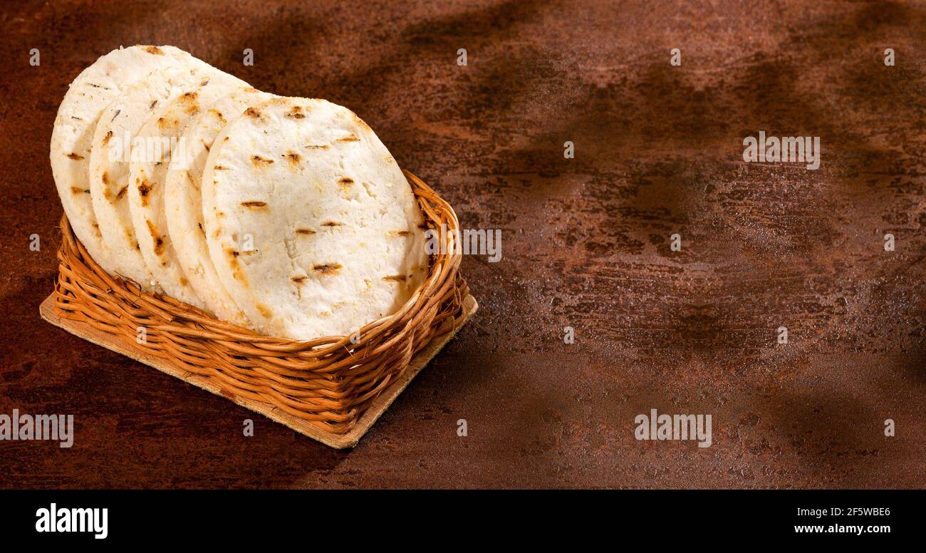 Delicious Colombian Corn Arepas - Colombian Breakfast Stock Photo - Alamy