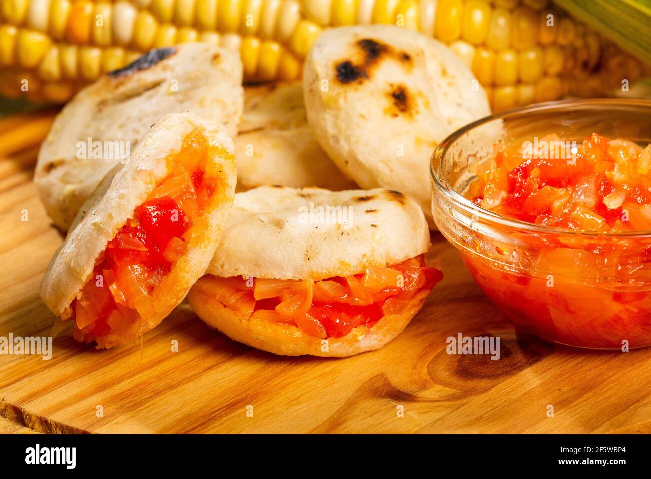Delicious Colombian Corn Arepas - Colombian Breakfast Stock Photo - Alamy