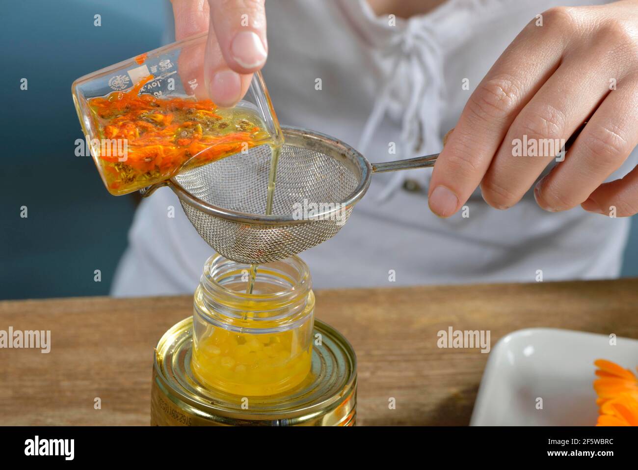 Production of yarrow and marigold ointment (Calendula officinalis ...