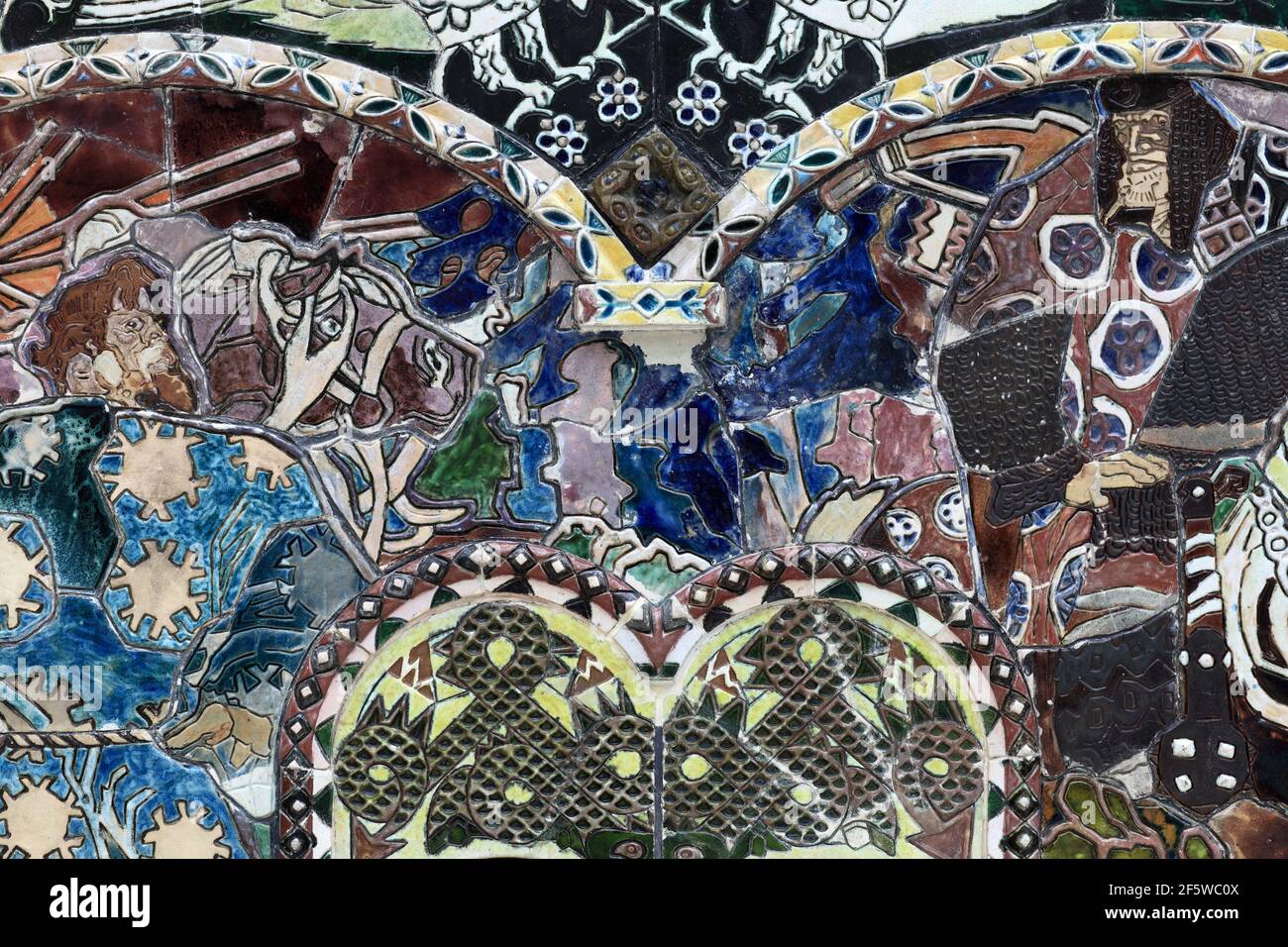 The old tiles on the wall, Russia Stock Photo - Alamy