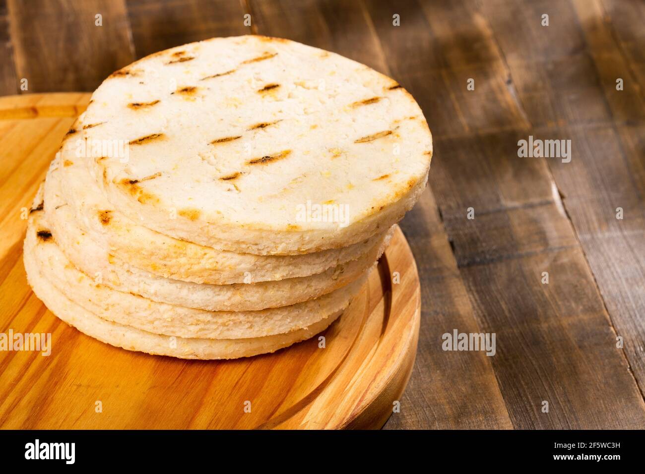 Delicious Colombian Corn Arepas - Colombian Breakfast Stock Photo - Alamy