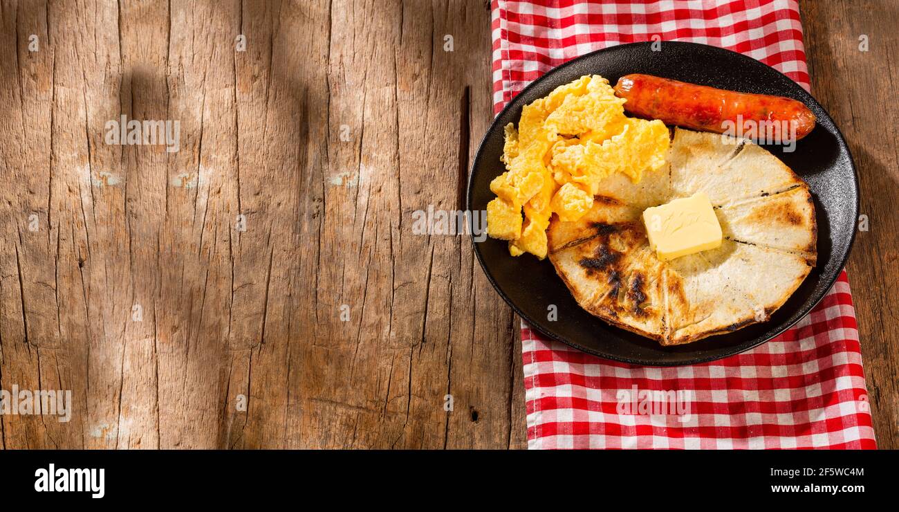 Delicious Colombian Corn Arepas - Colombian Breakfast Stock Photo - Alamy