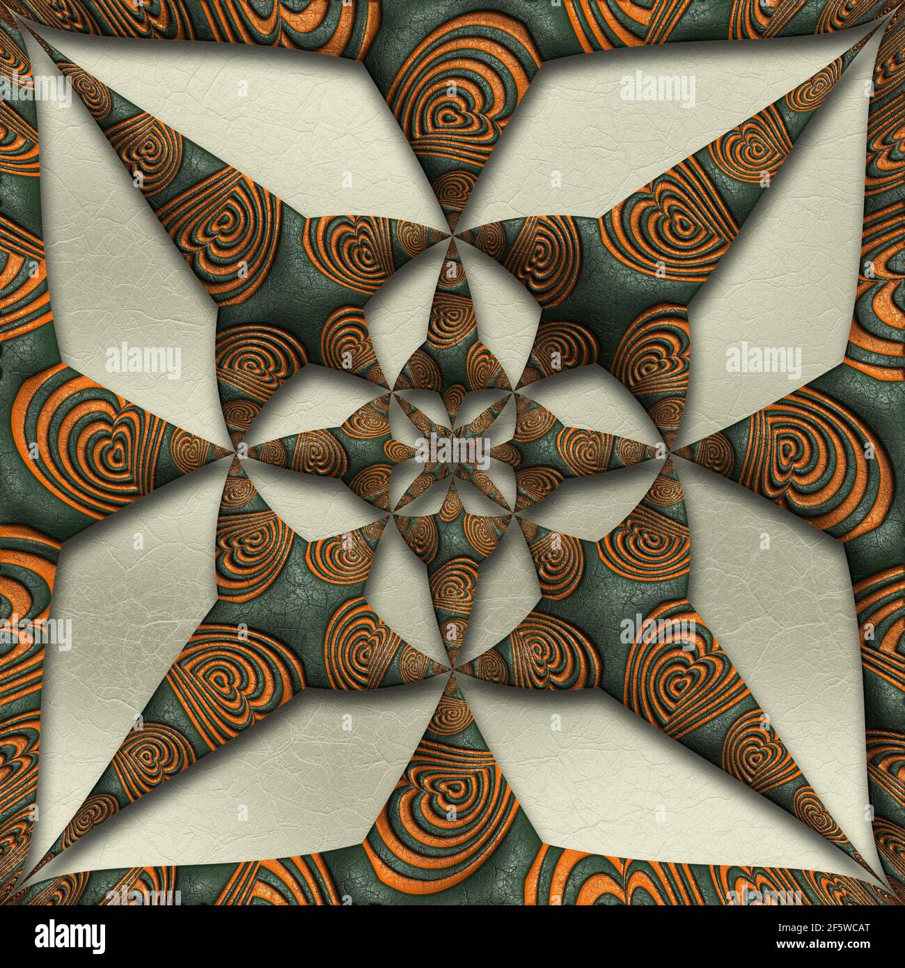 Luxury background with embossed shape pattern on leather Stock Photo ...