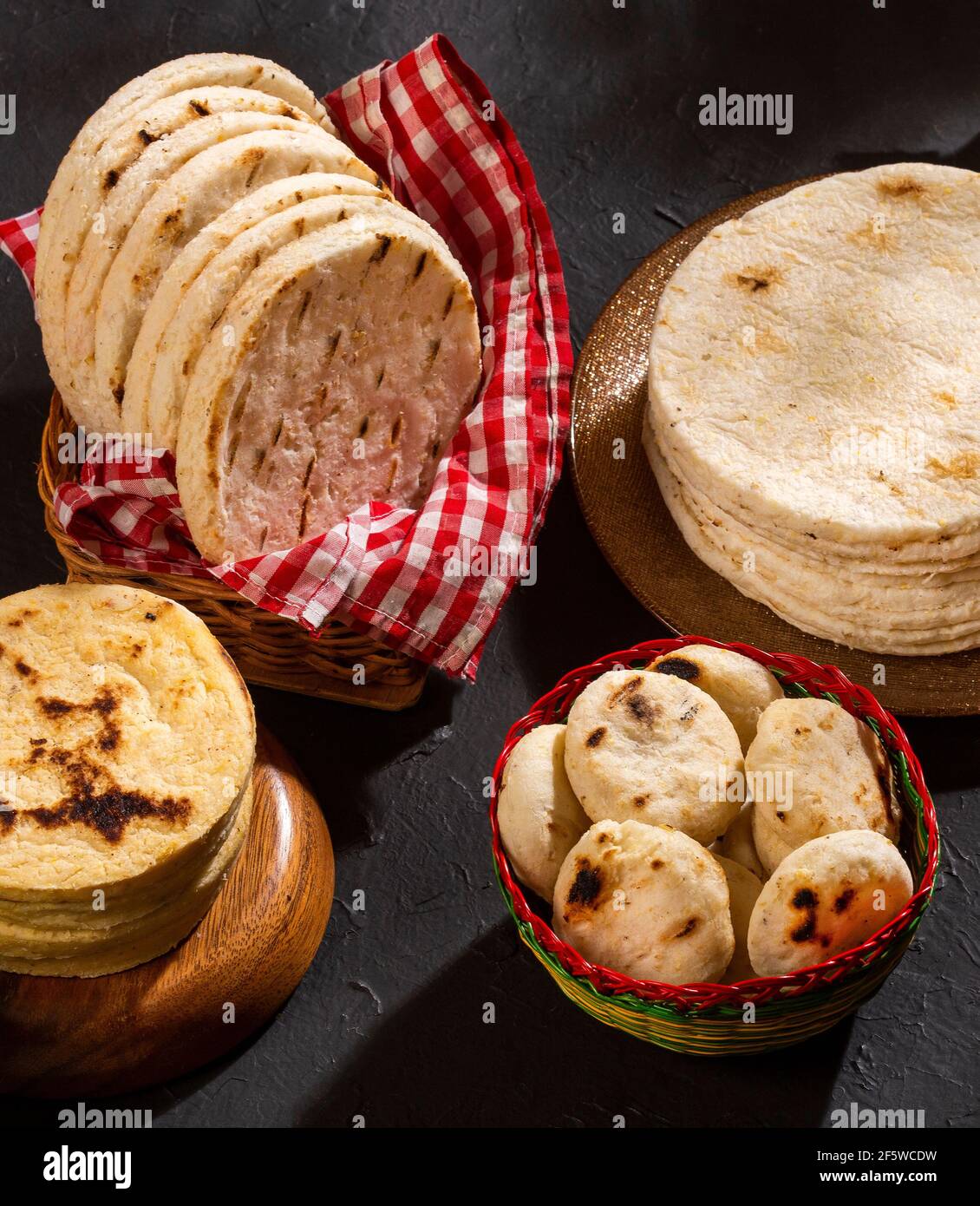 Colombian corn arepas - Traditional breakfast. Zea mays Stock Photo - Alamy