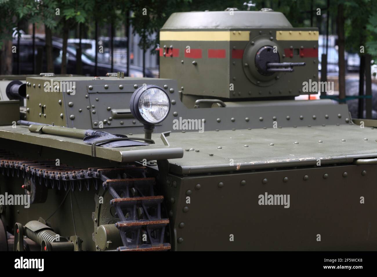 View of the old russian tank T-38 Stock Photo - Alamy