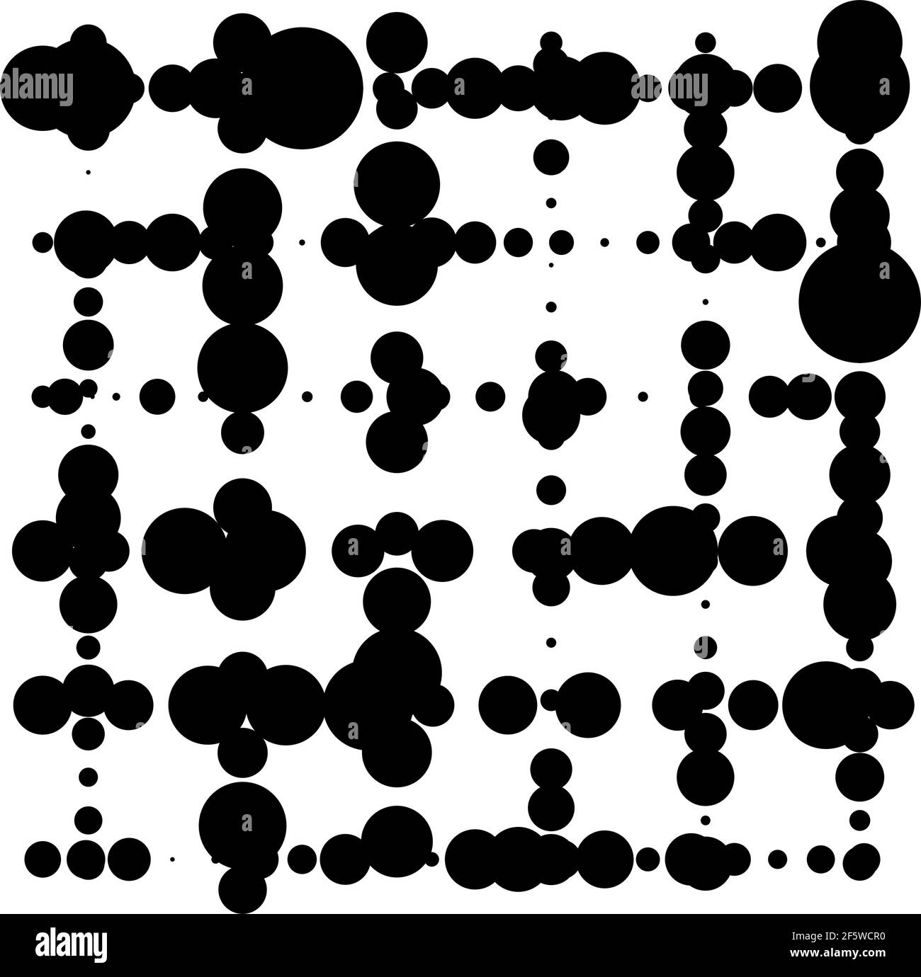 Random dots, random circles vector pattern — Stock vector illustration ...
