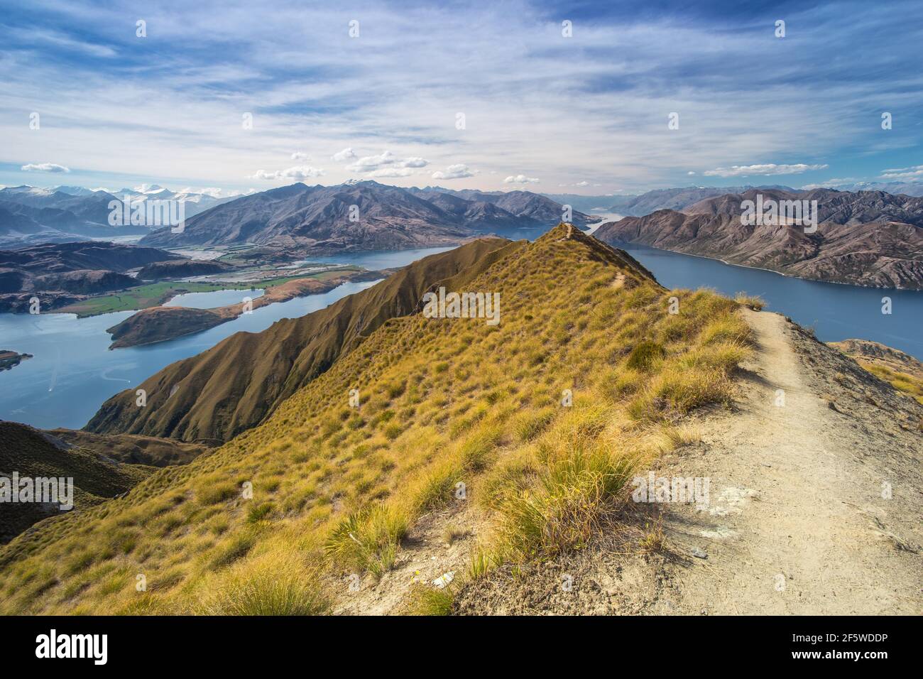 Roy's Peak Track, Lake Wanaka, Wanaka, Otago, New Zealand Stock Photo ...