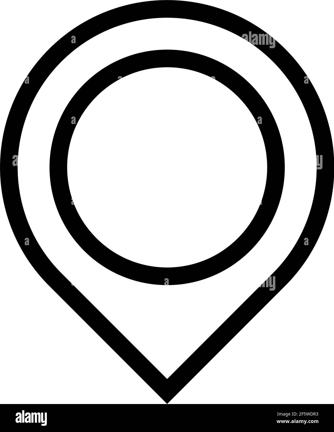 Map marker, map pin, location icon, symbol — Stock vector illustration ...