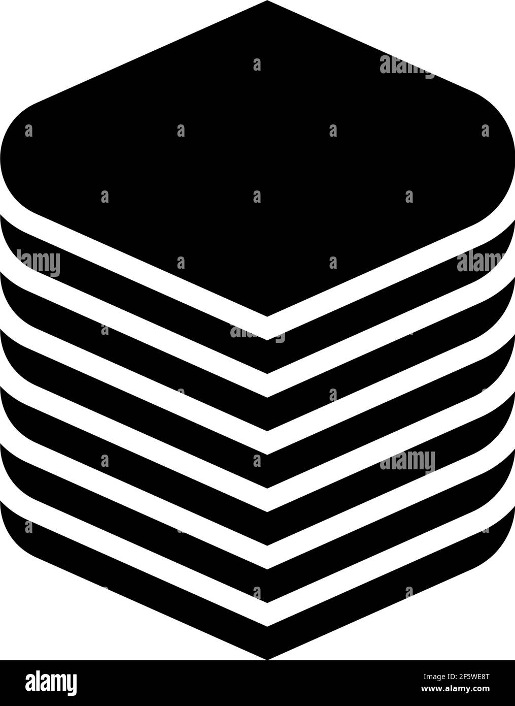 Multitier, layered icon for computing, or generic stack theme. Harddisk ...