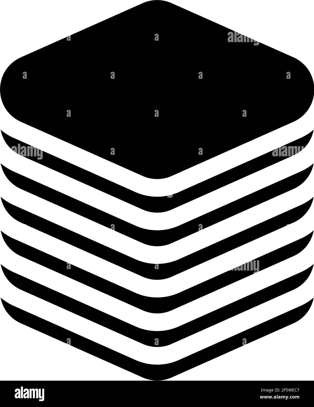 Multitier, layered icon for computing, or generic stack theme. Harddisk ...