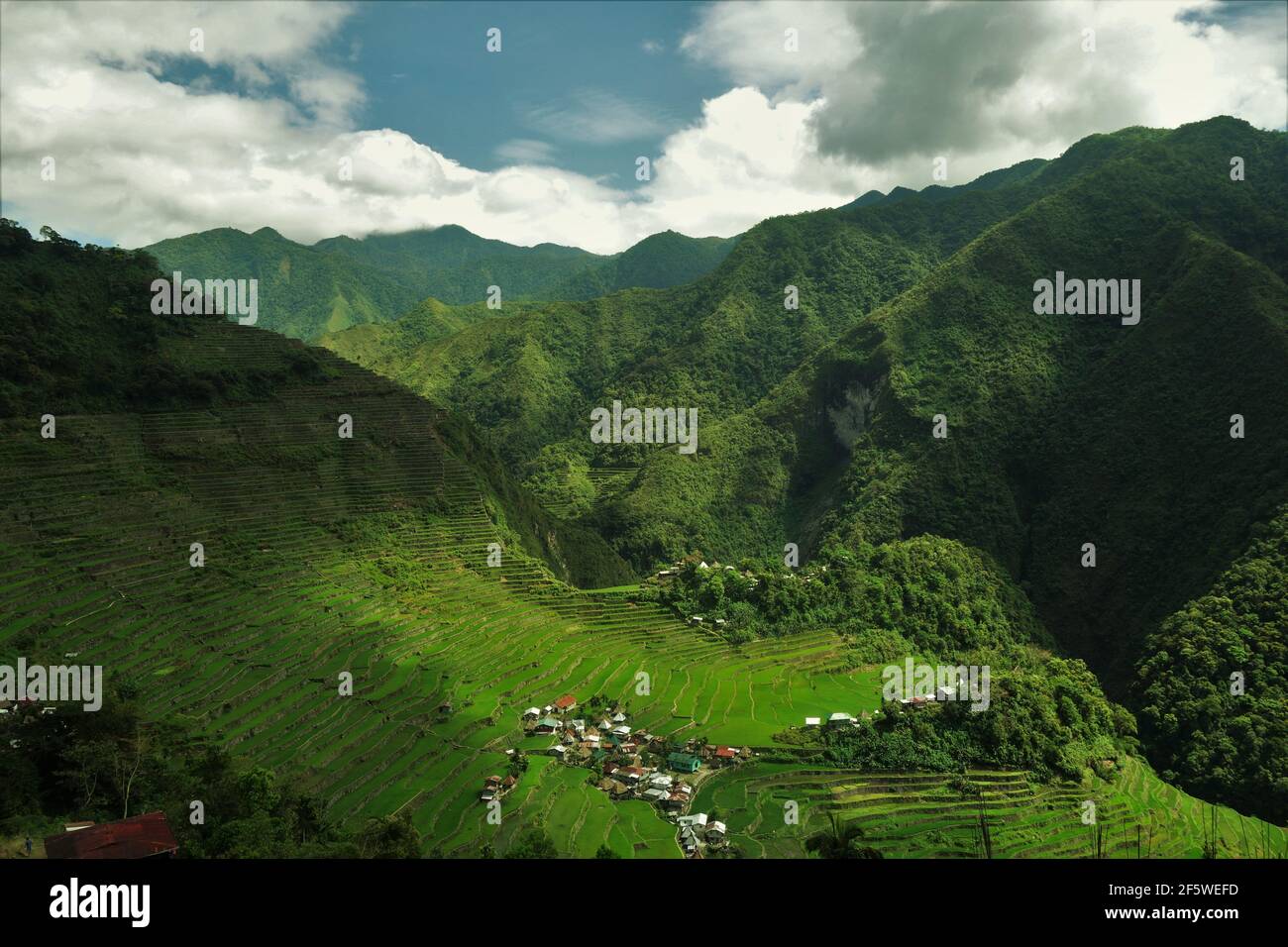 Beautiful green slopes of the northern Luzon mountain range Stock Photo ...