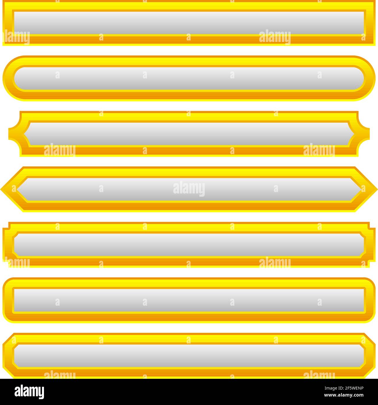 Banner, plaque shapes elements. Rectangle tags, labels — Stock vector ...