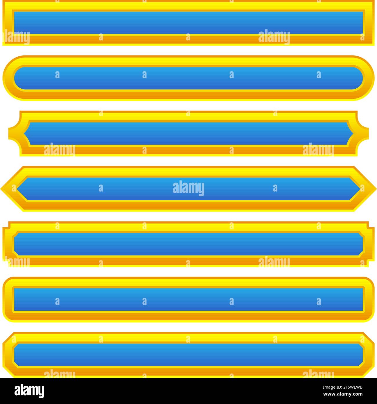 Banner, plaque shapes elements. Rectangle tags, labels — Stock vector ...