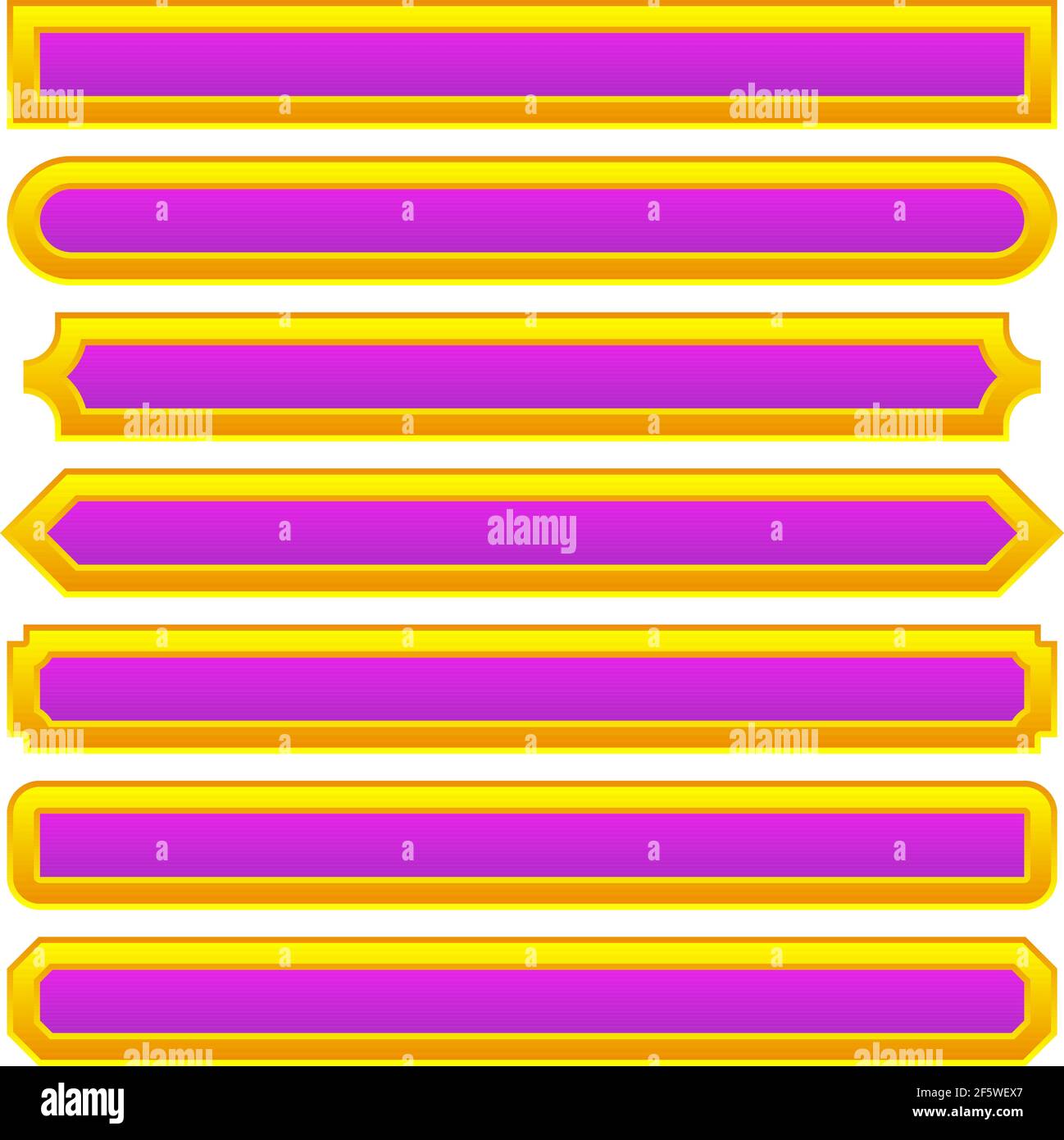 Banner, plaque shapes elements. Rectangle tags, labels — Stock vector ...