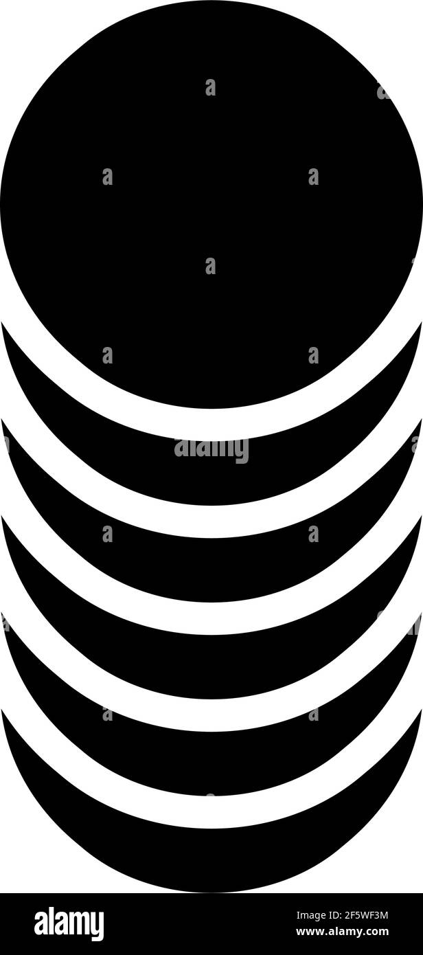 Multitier, layered icon for computing, or generic stack theme. Harddisk ...