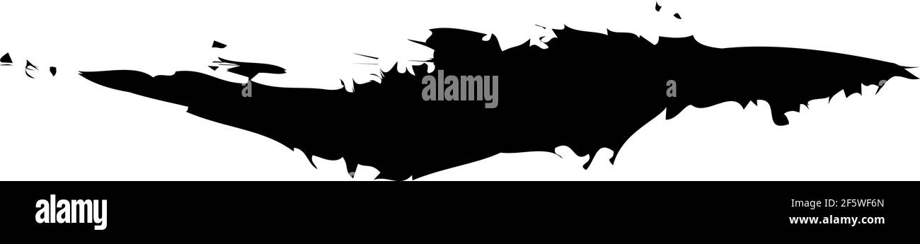 Grungy, torn rupture element. Dirty paint, dye effect — Stock vector ...