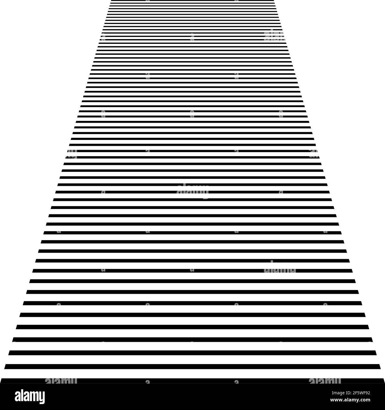Lines, stripes in 3d perspective. Lines vanishing into horizon. Dynamic ...
