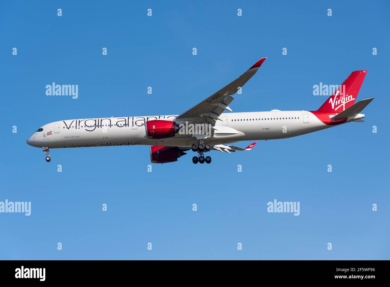 Virgin Atlantic Airways Airbus A350 1000 jet airliner plane G-VDOT on ...