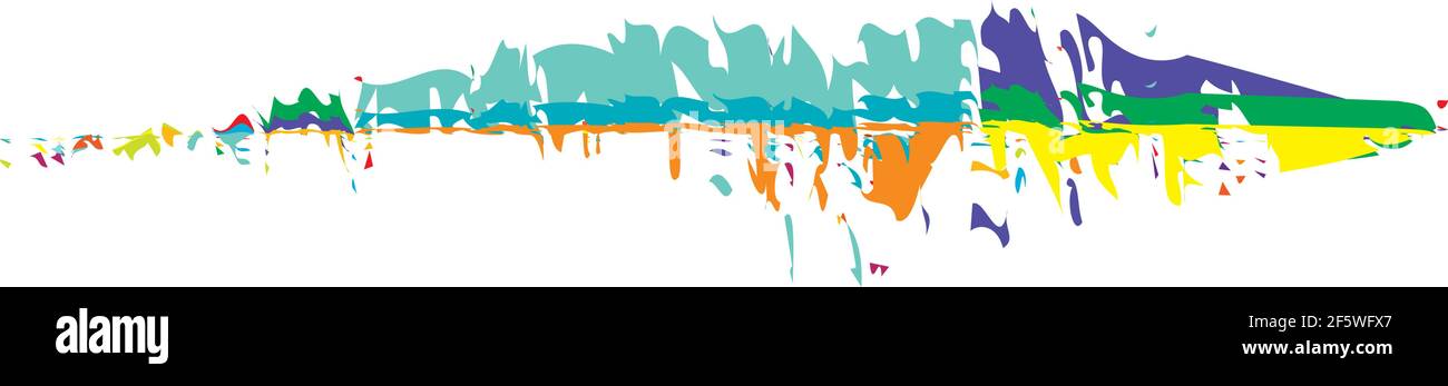 Grungy, torn rupture element. Dirty paint, dye effect — Stock vector ...