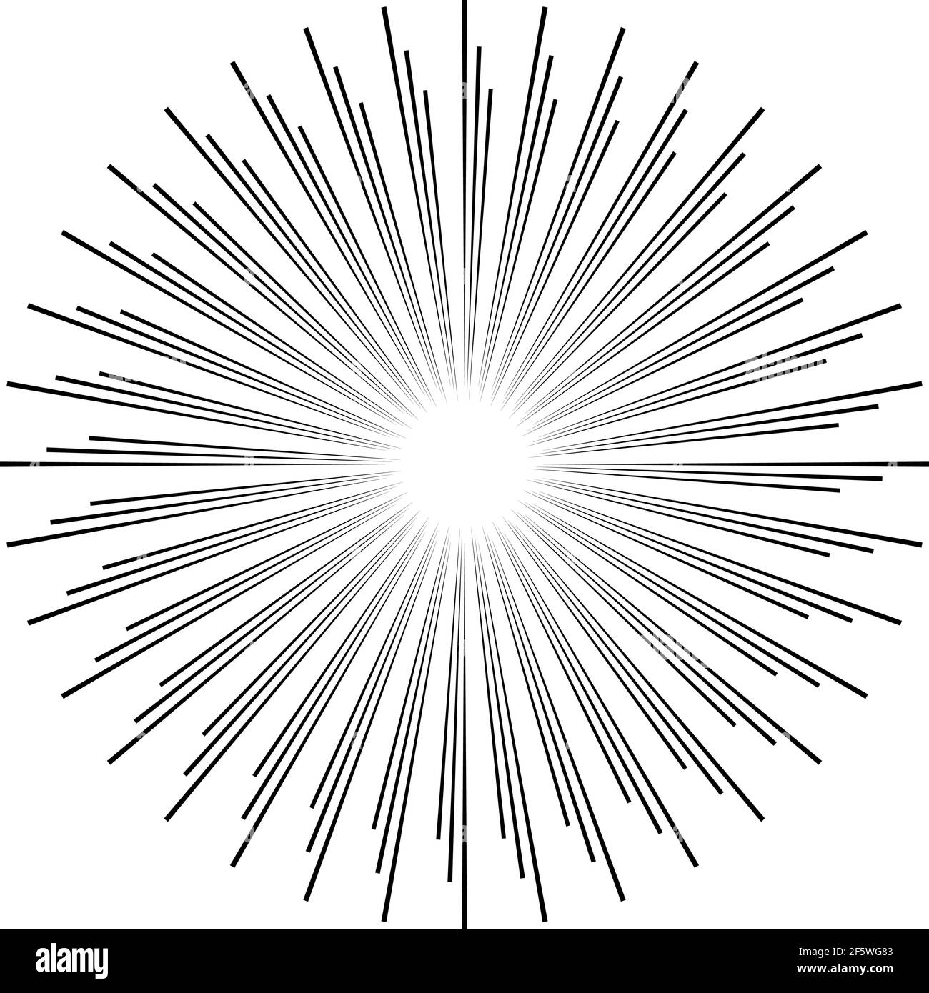Radial, radiating line starburst, fireworks effects vector — Stock ...