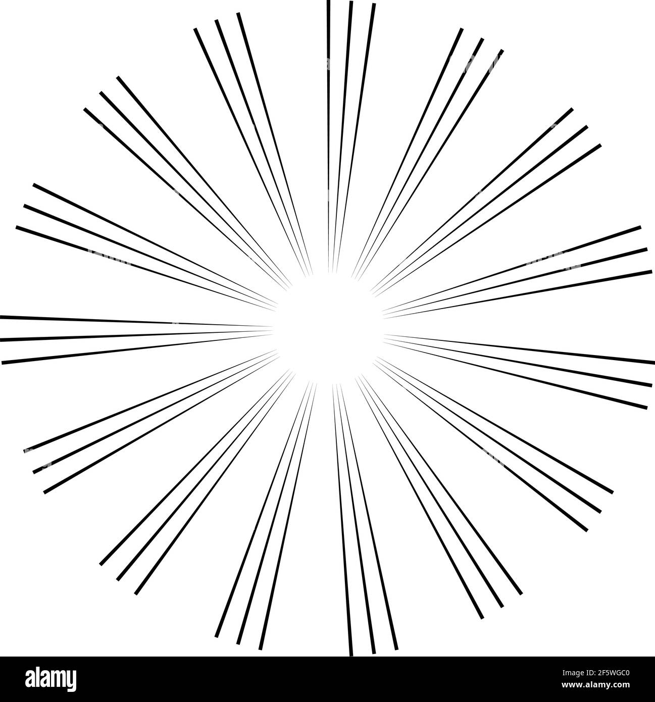 Radial, radiating line starburst, fireworks effects vector — Stock ...