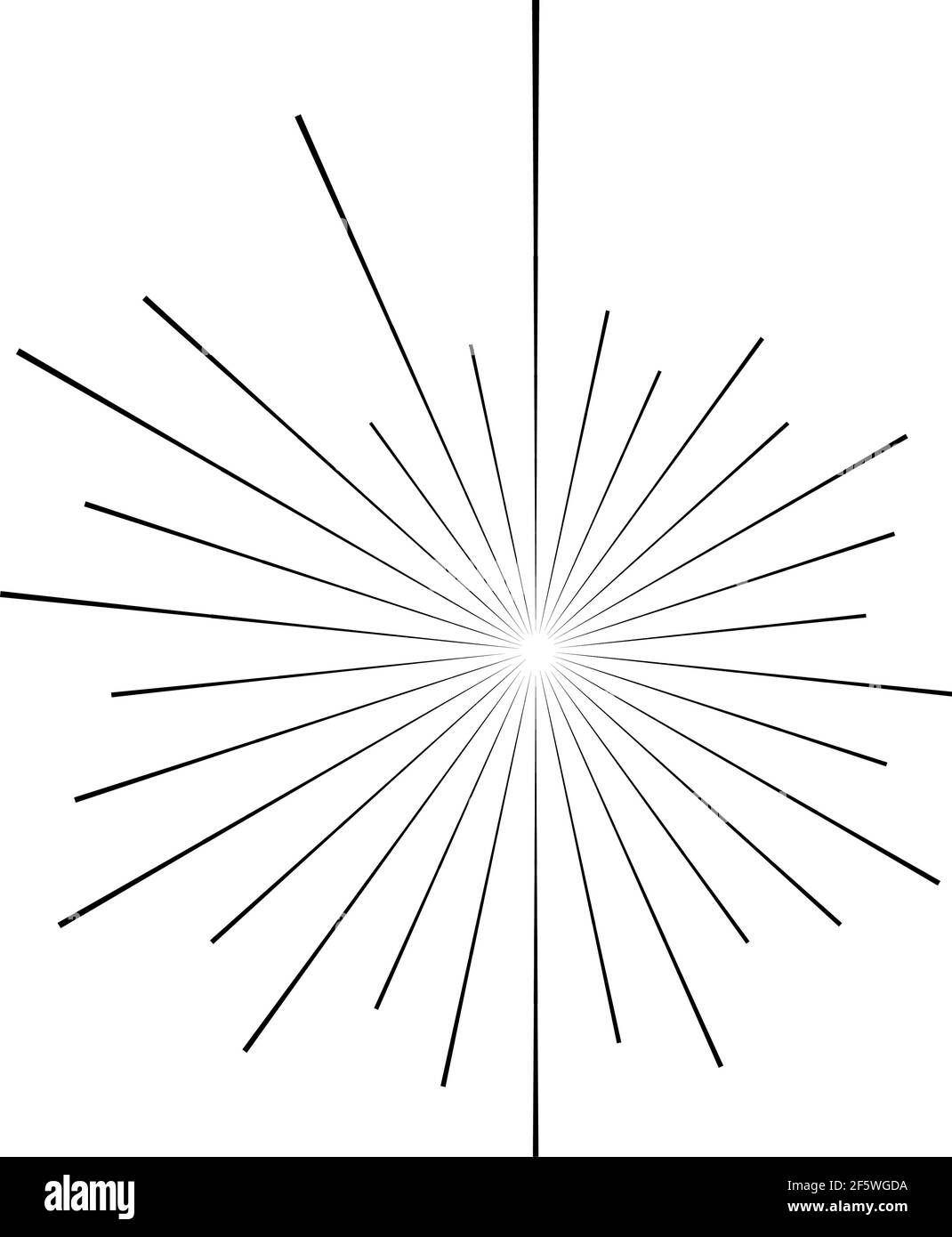Radial, radiating line starburst, fireworks effects vector — Stock ...