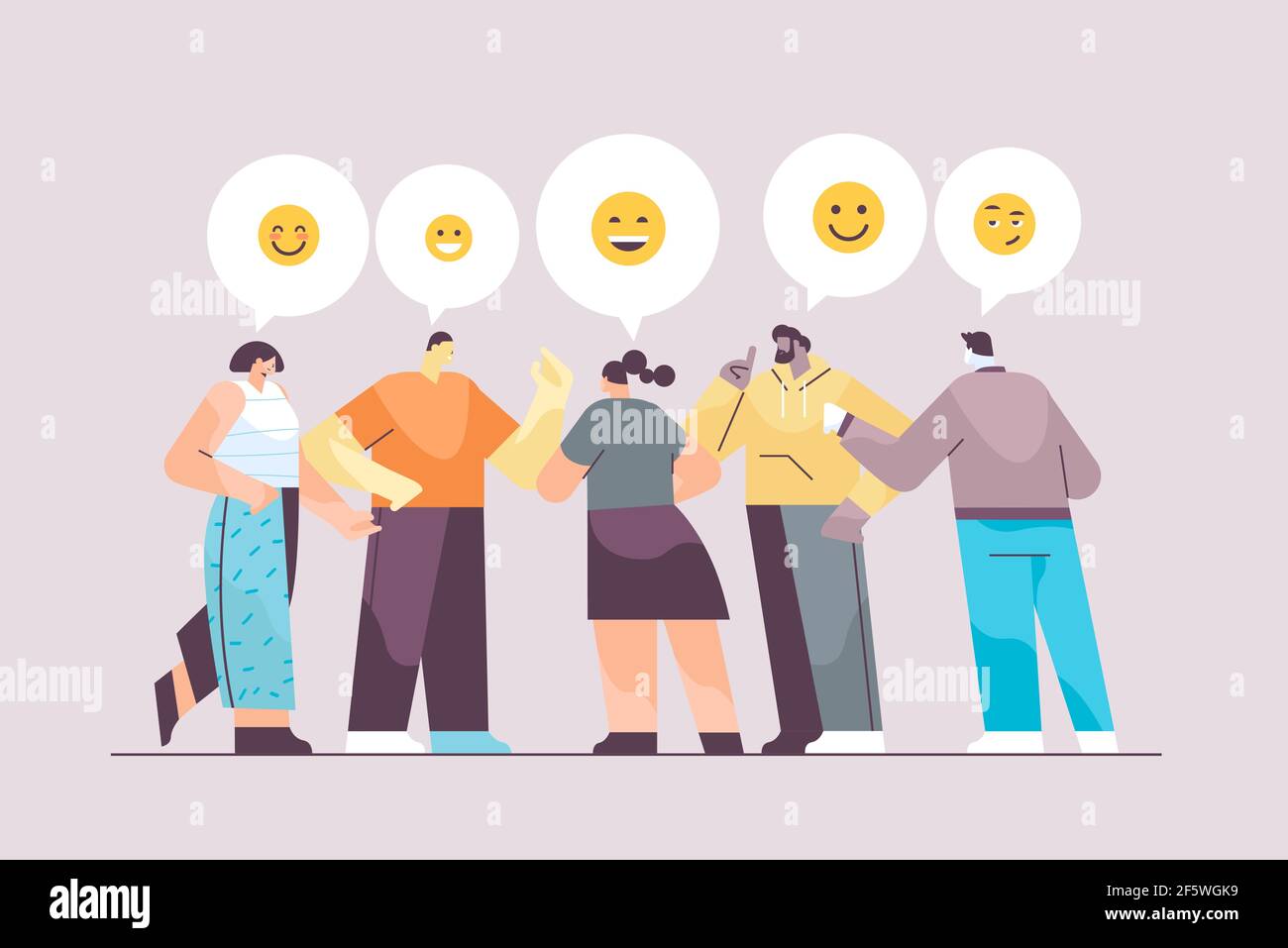 people chatting in messenger or social network chat bubble ...