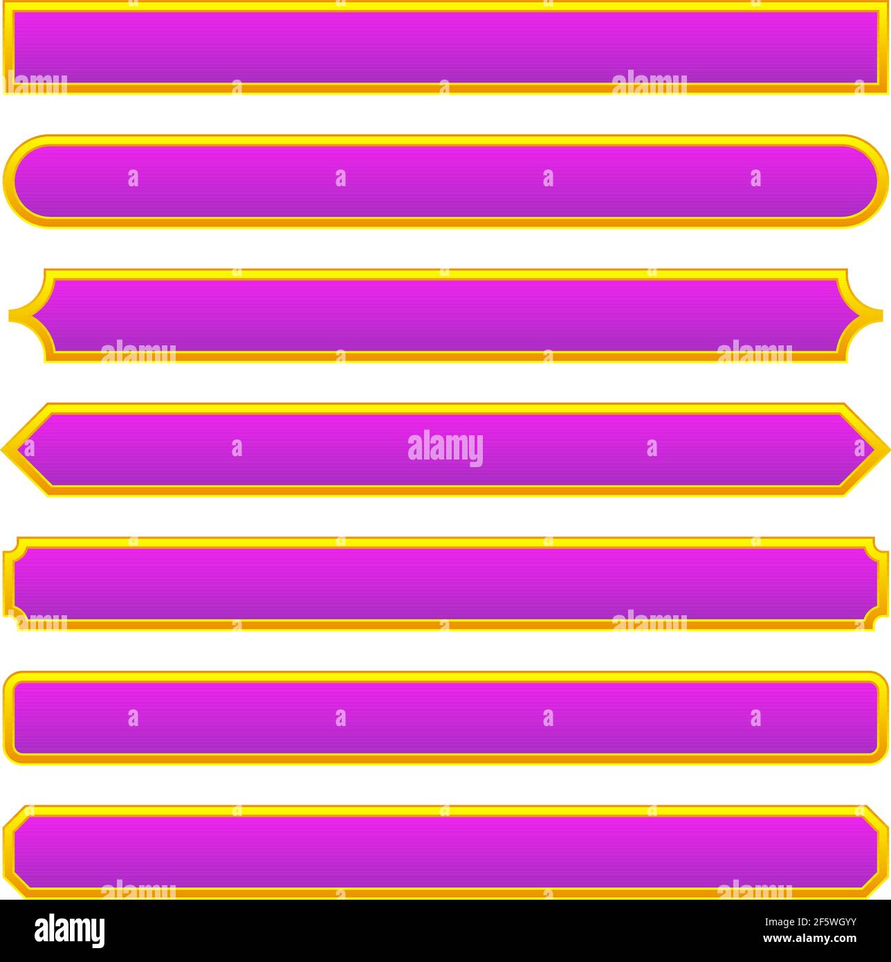 Banner, plaque shapes elements. Rectangle tags, labels — Stock vector ...