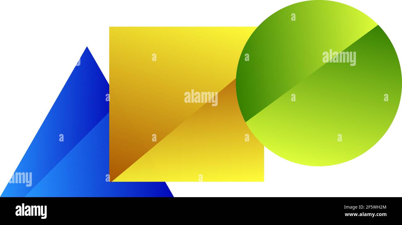 Basic shapes logo element. Triangle, square, circle logo, icon — Stock ...