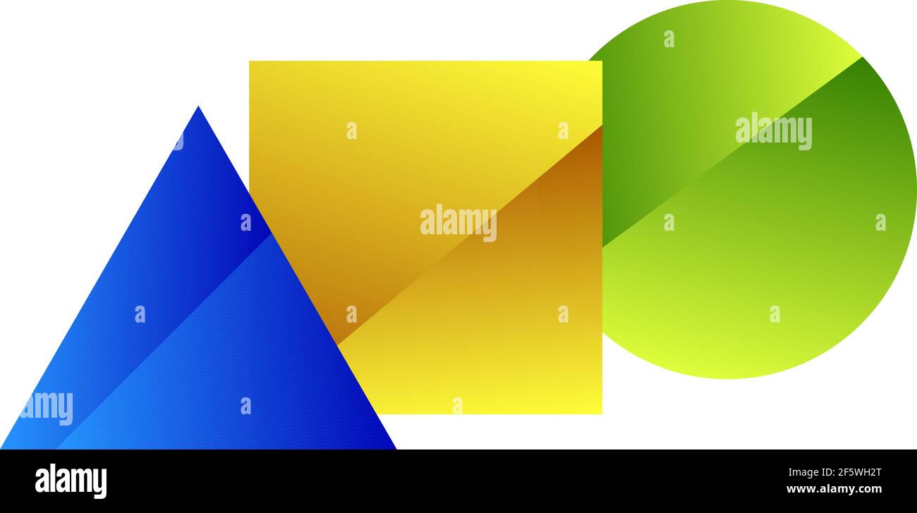 Basic shapes logo element. Triangle, square, circle logo, icon — Stock ...